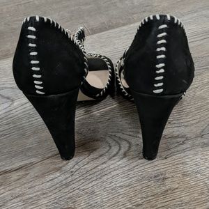 Colin Stuart | Shoes | Colin Stuart Suede Peep Toe Chunky Heels | Poshmark